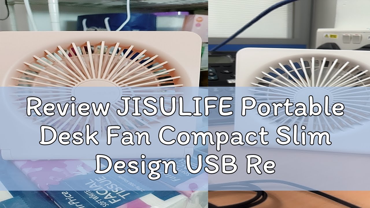 Review JISULIFE Portable Desk Fan Compact Slim Design USB Rechargeable ...