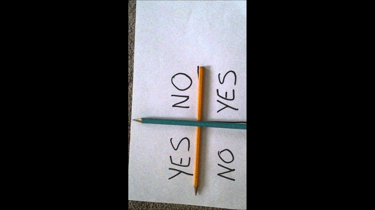 Charlie Charlie yes and no questions - YouTube