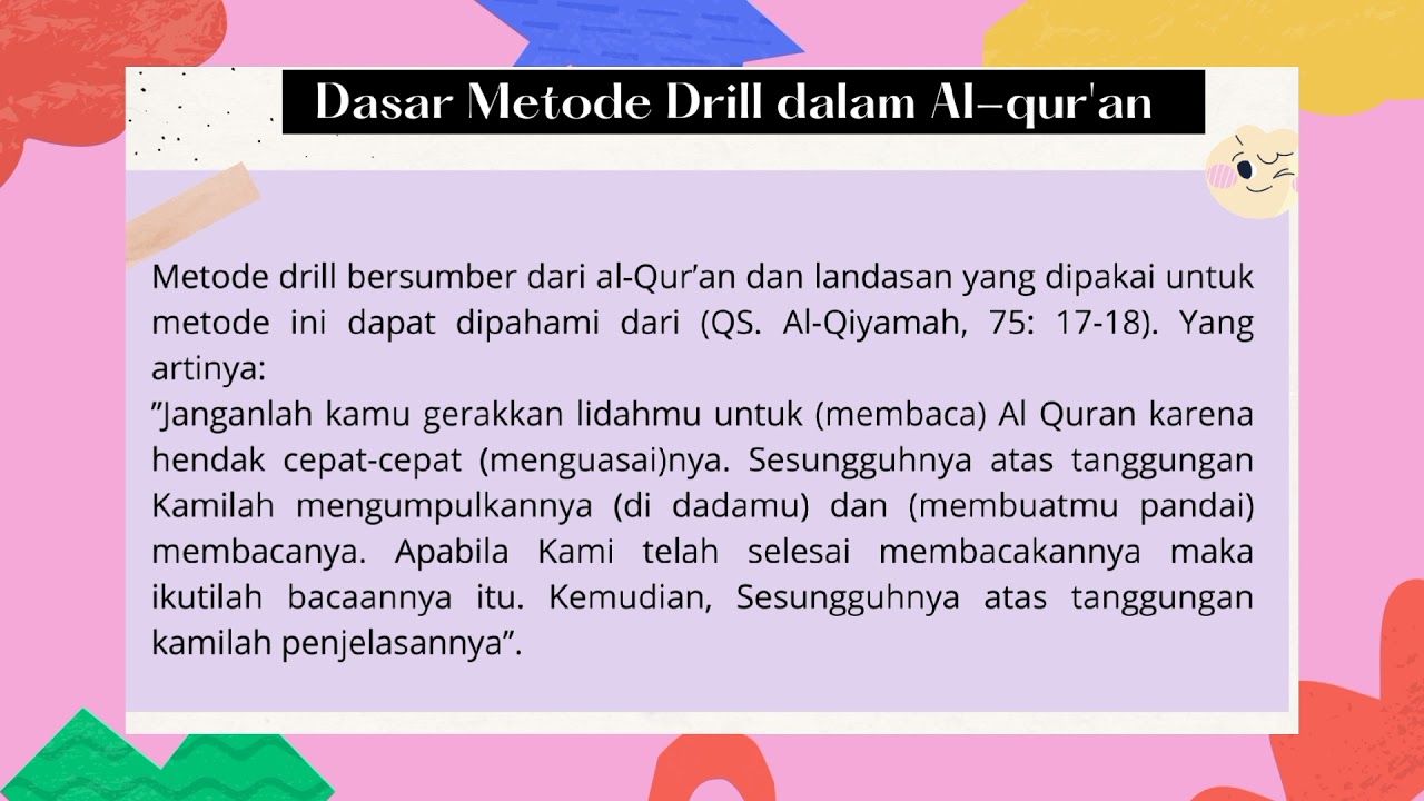 Desain Metode Drill Dalam Pembelajaran PAI - YouTube