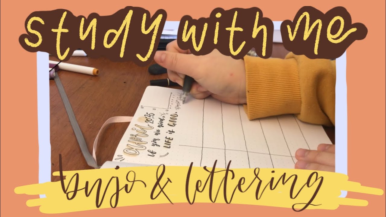 study with me - bujo and lettering edition - YouTube