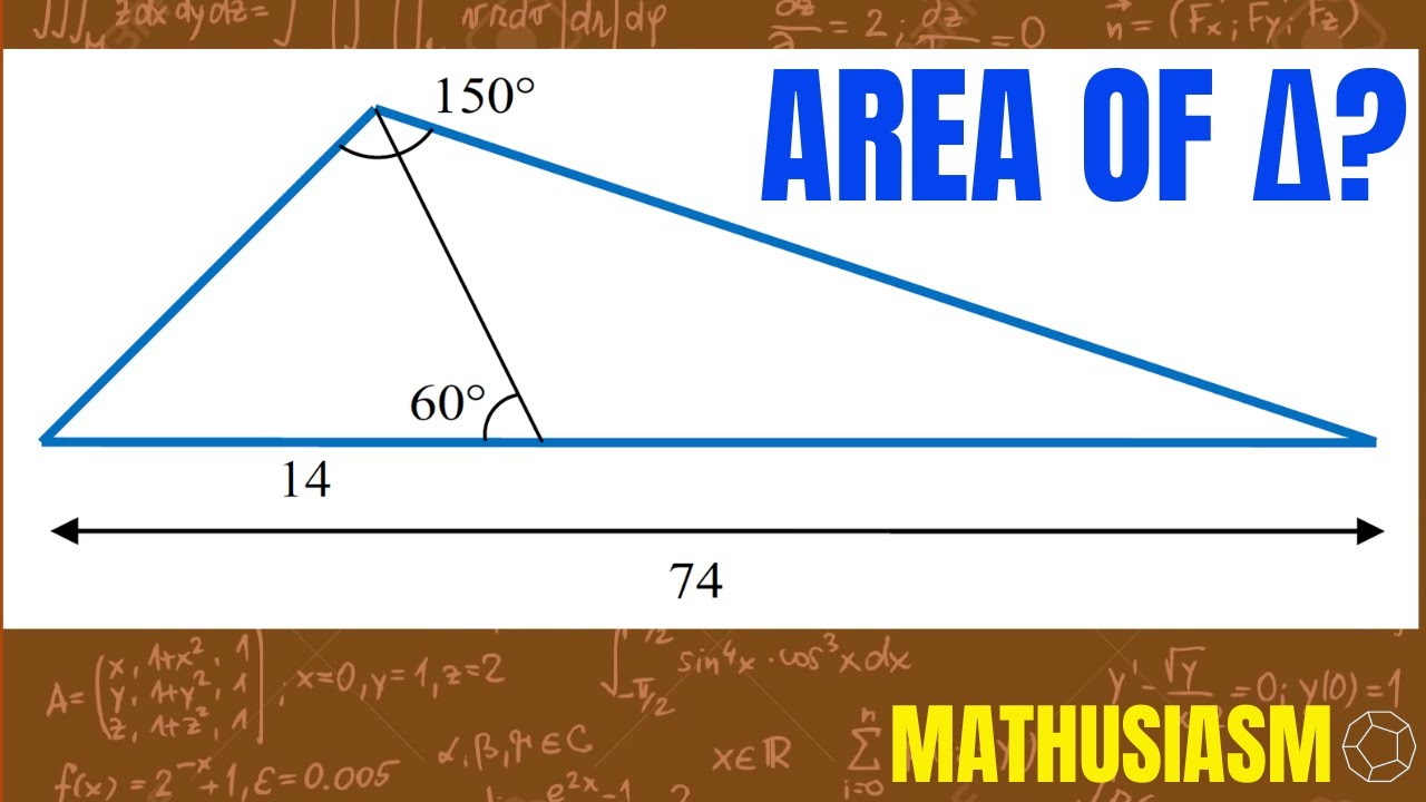How to solve a MATH OLYMPIAD Area Problem by SIMPLE TOOLS? - YouTube