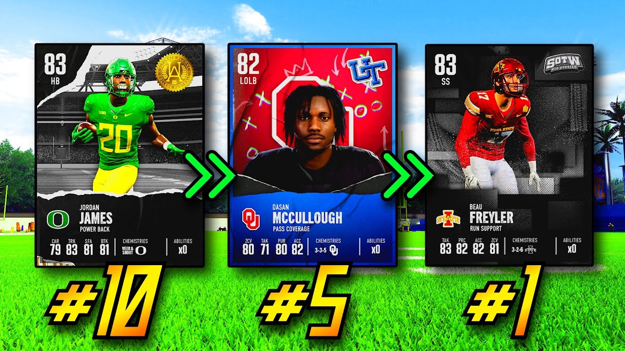 TOP 10 BUDGET CARDS in CFB 25 ULTIMATE TEAM (75K or LESS) - YouTube