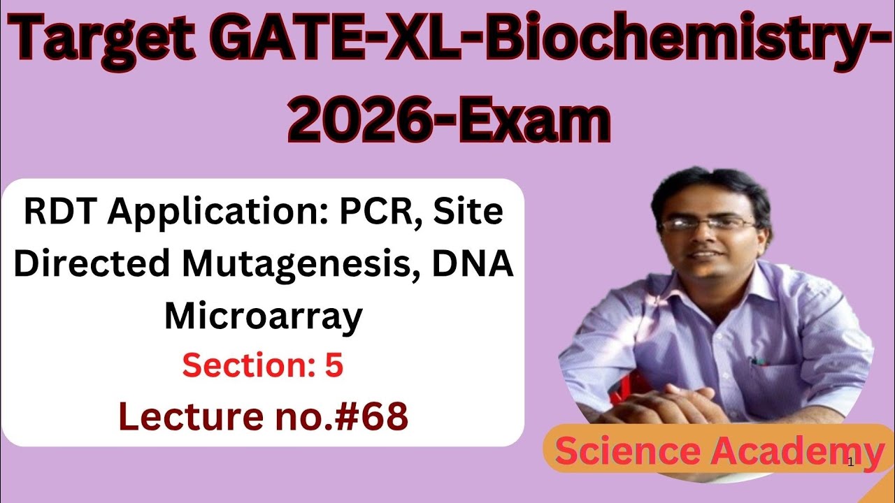 Live Biochemistry MCQ lecture no.#68: RDT Applications: PCR ...