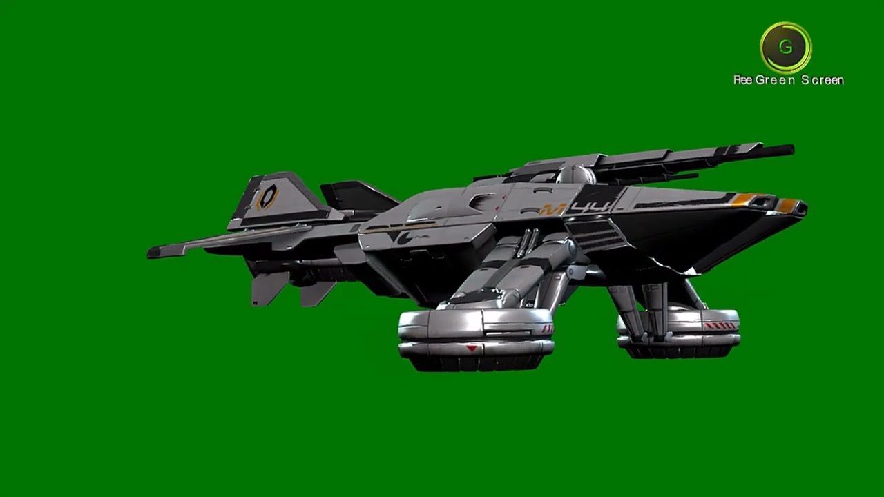Spaceship Green Screen HD - YouTube