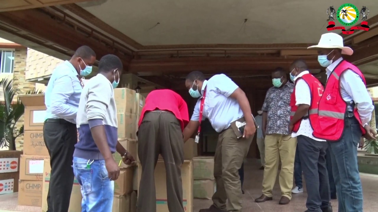 Kenya Red Cross & UNFPA PPEs Donation To Kwale County - YouTube