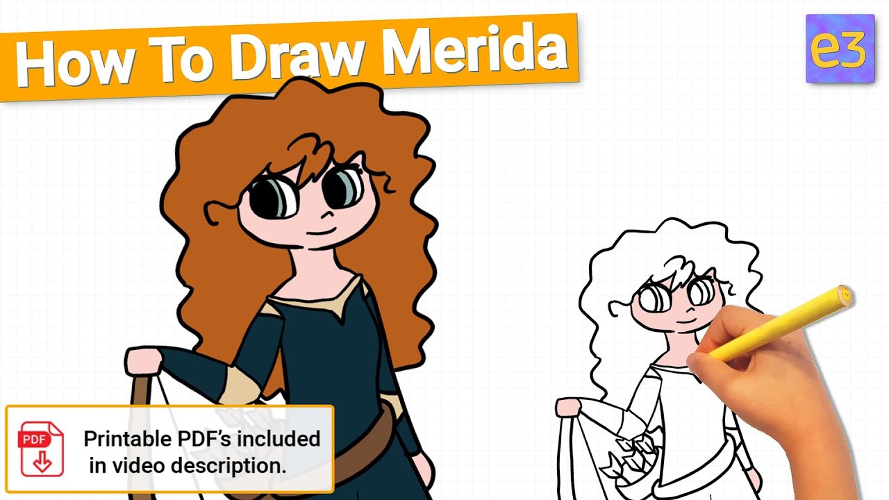 How To Draw Merida Easy 🥰 Step By Step - YouTube