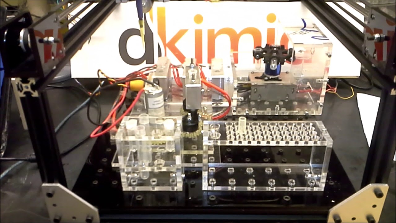 Automated Liquid Handling Machine "First Trial" - YouTube