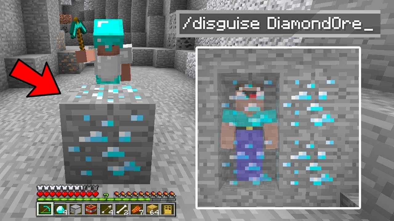 I Disguised as a DIAMOND ORE To See If Players Mine Me.. (Minecraft ...