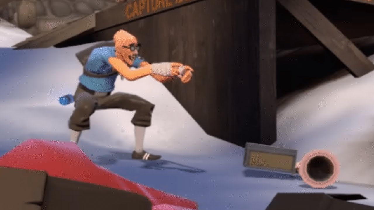 [TF2] Soldier breaks his legs and gets laughed at - YouTube