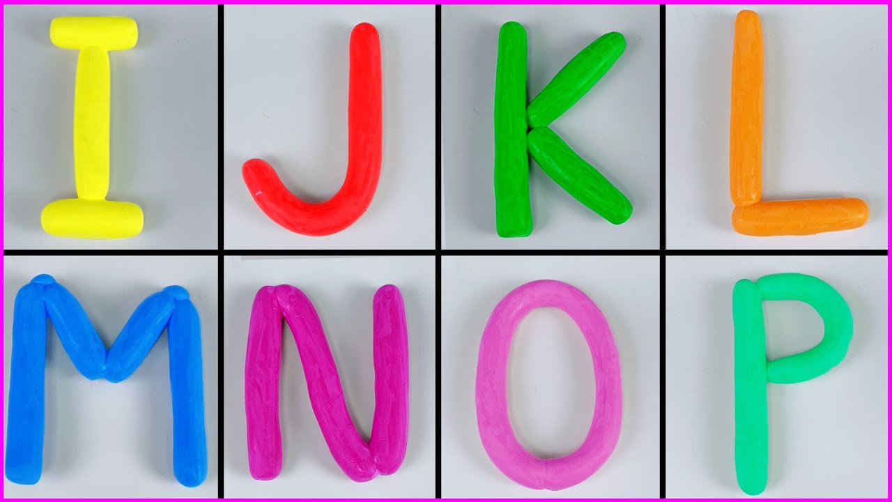 Looking & Cracking Giant Alphabet IJKLMNO With Clay - Alphabet IJKLMN ...