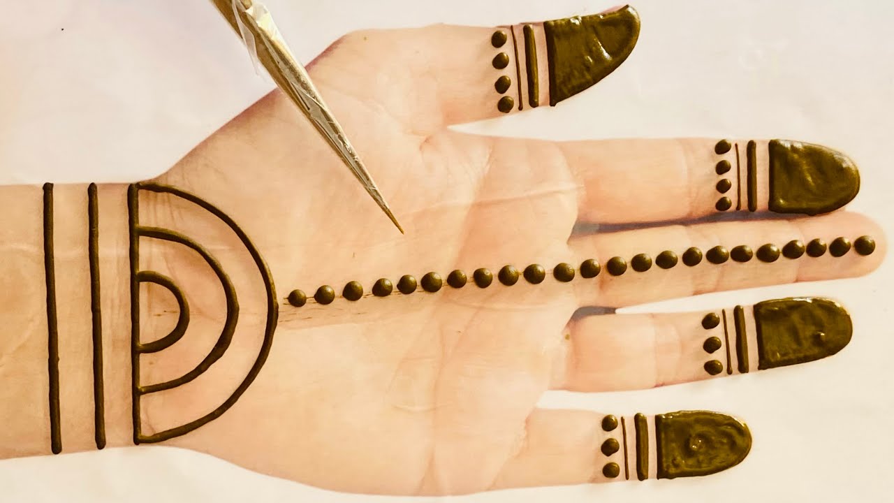 Very Easy Simple Dotted Mehndi Design Trick For Beginners-Stylish ...