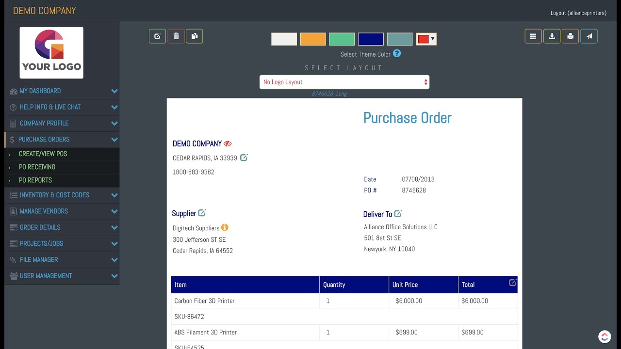 Purchase Order Builder App - YouTube