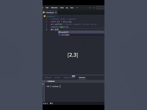 método shift e unshift #shorts #javascript - YouTube