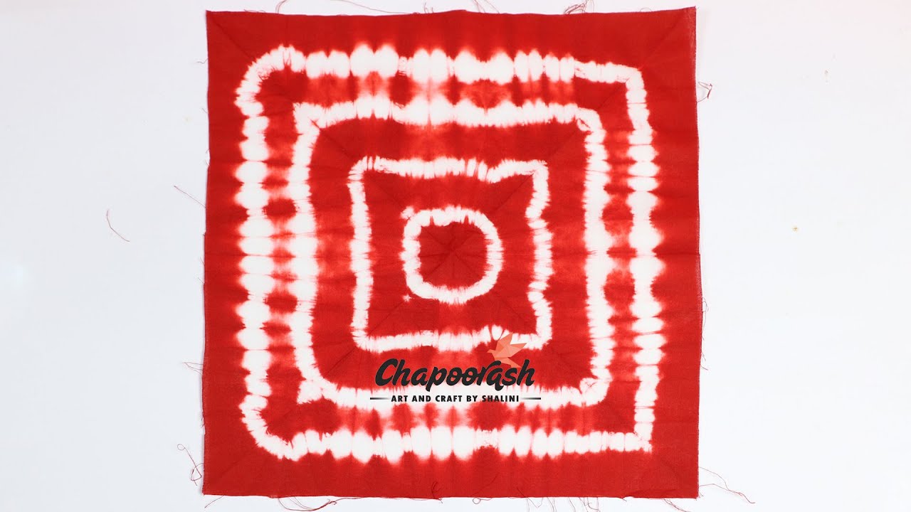 Make a Beautiful Square Pattern from Tie and Dye Technique बाँधनी से ...