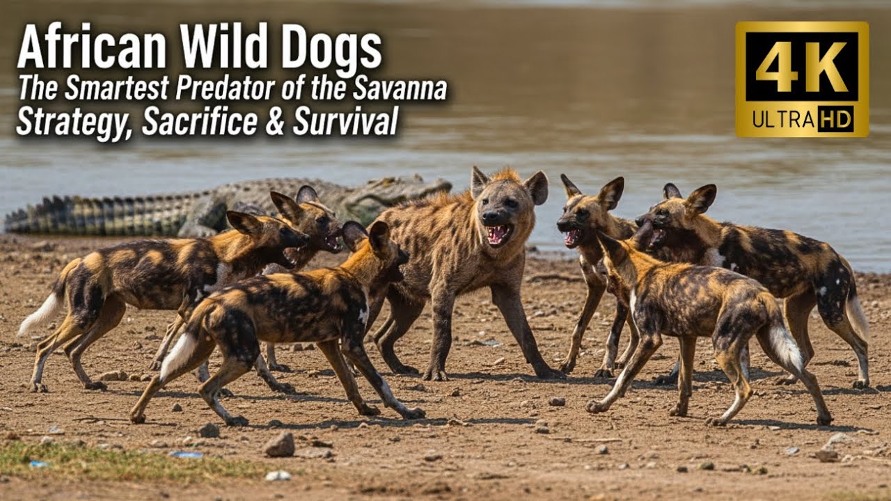African Wild Dogs 4K | The Smartest Predator of the Savanna | Strategy ...