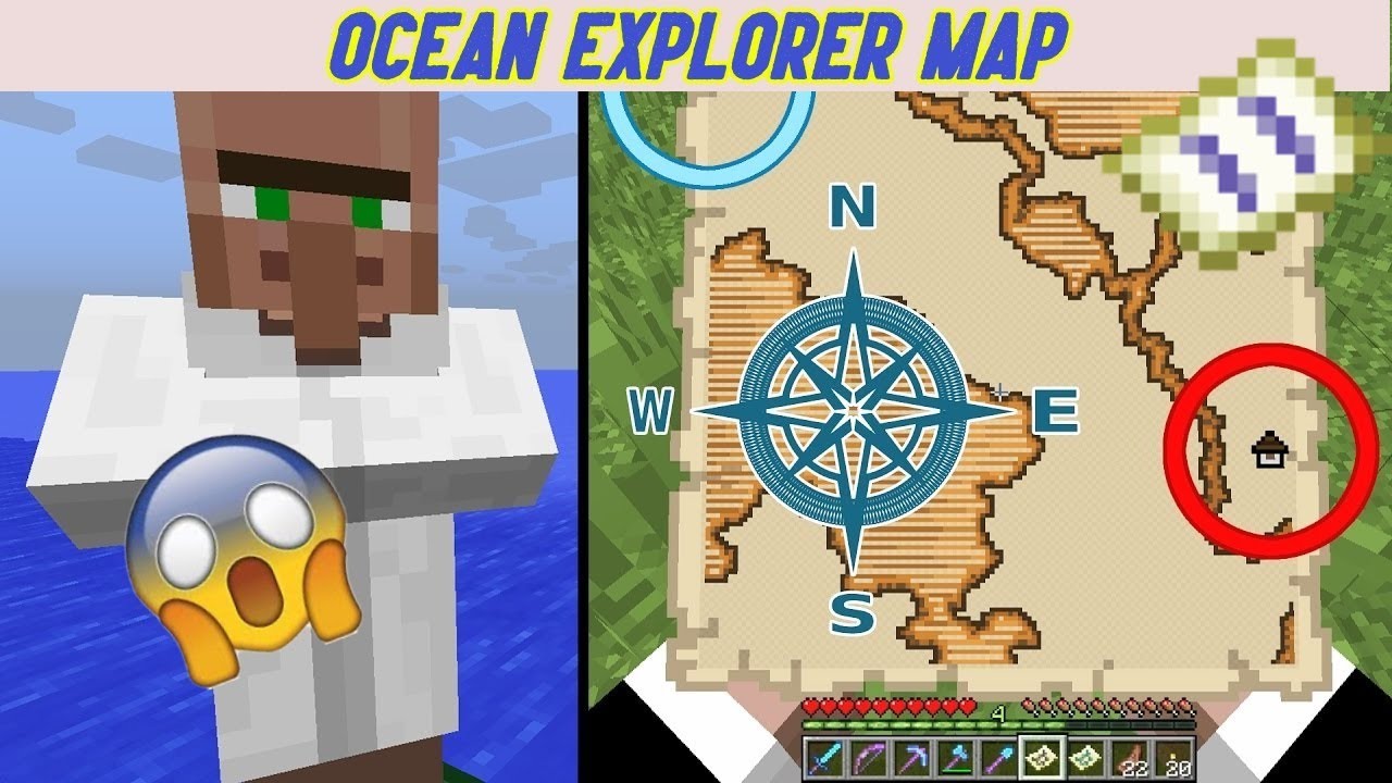 😱Exploring ocean in minecraft with ocean explorer map😱(with company ...