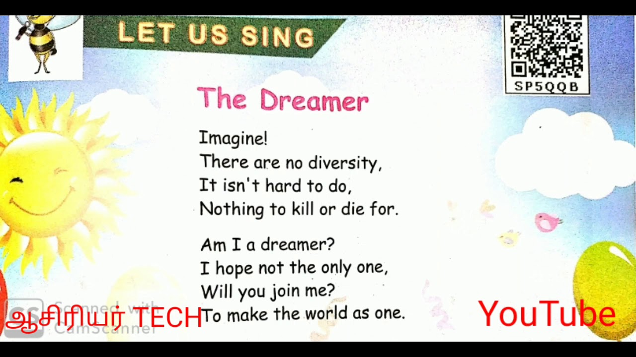 5th Standard English Third Term The Dreamer YouTube 5th Standard English Third Term The Dreamer YouTube