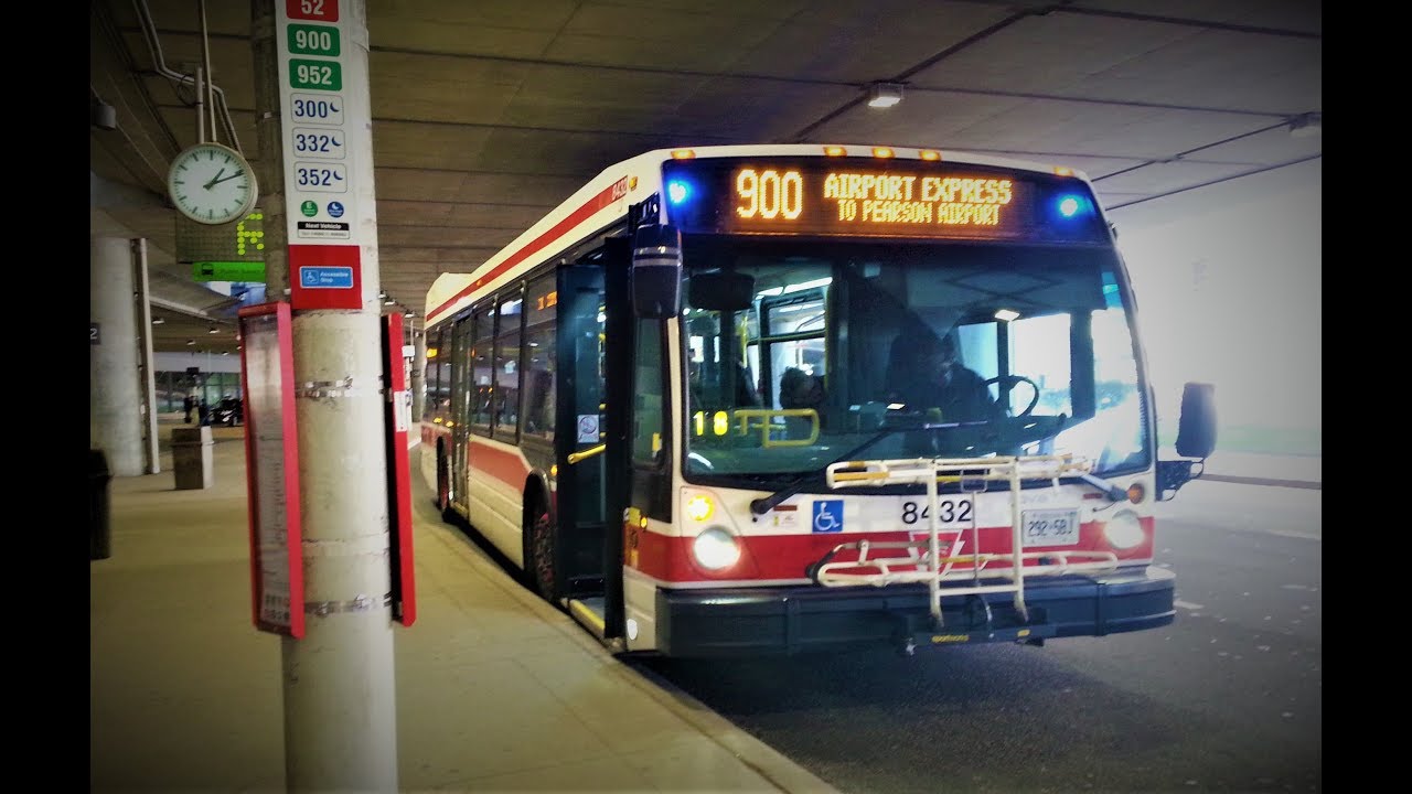 TTC ~ 2015 Nova Bus LFS # 8432 ~ Bus Ride on Route 900 Airport Express ...