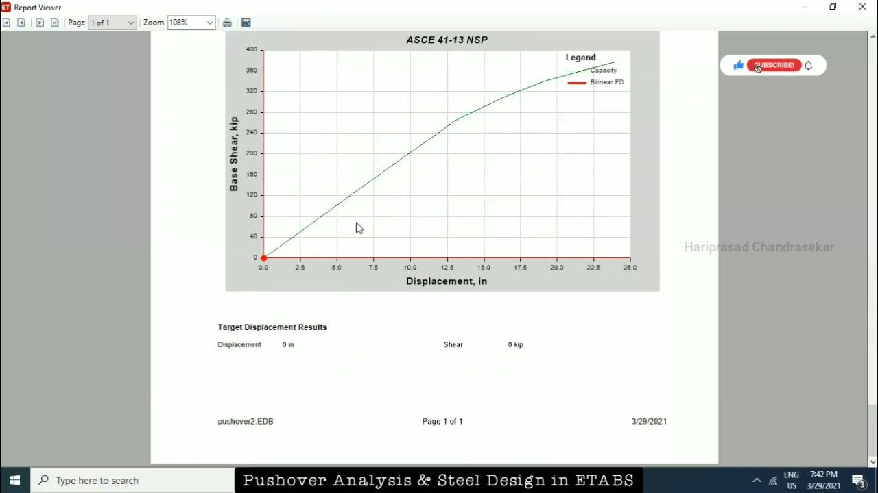 Pushover Analysis & Steel Design in ETABS - YouTube