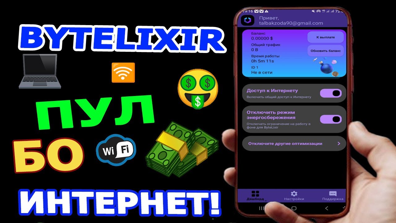 BYTELIXIR барномаест барои пул кор кардан тавассути паҳн кардани ...