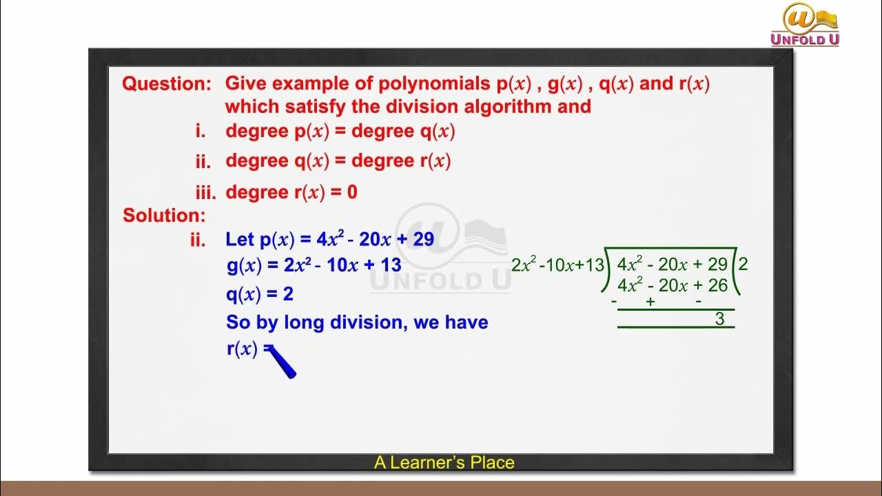 Ch 2 - Polynomials | Ex 2 3, question 5 - YouTube