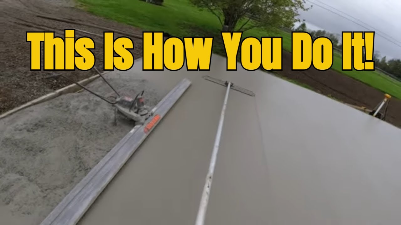How A Battery Powered Screed Really Works - 40' X 24' x 6" Slab Pour ...