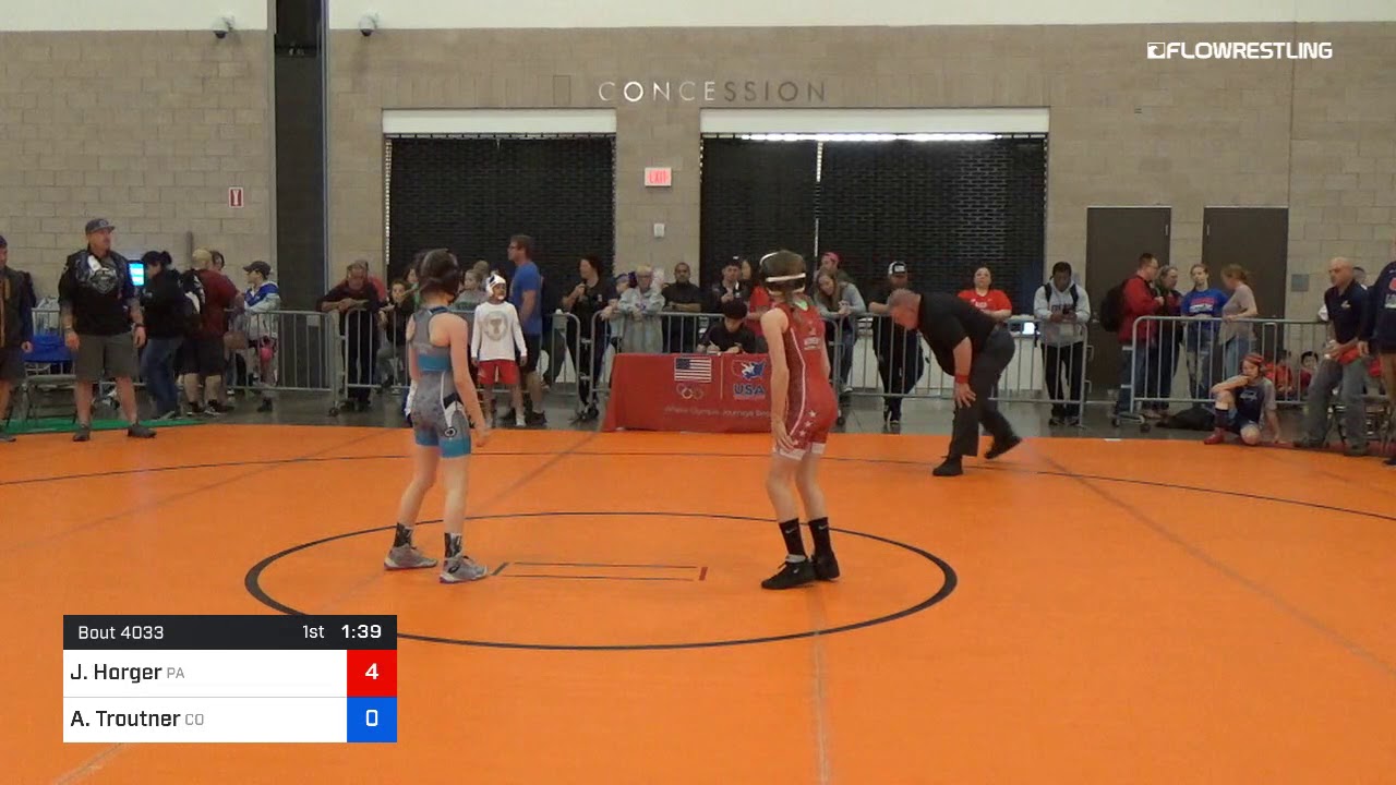 70 Lbs Quarterfinal Julia Horger Team Pennsylvania Vs Aubrey Troutner ...