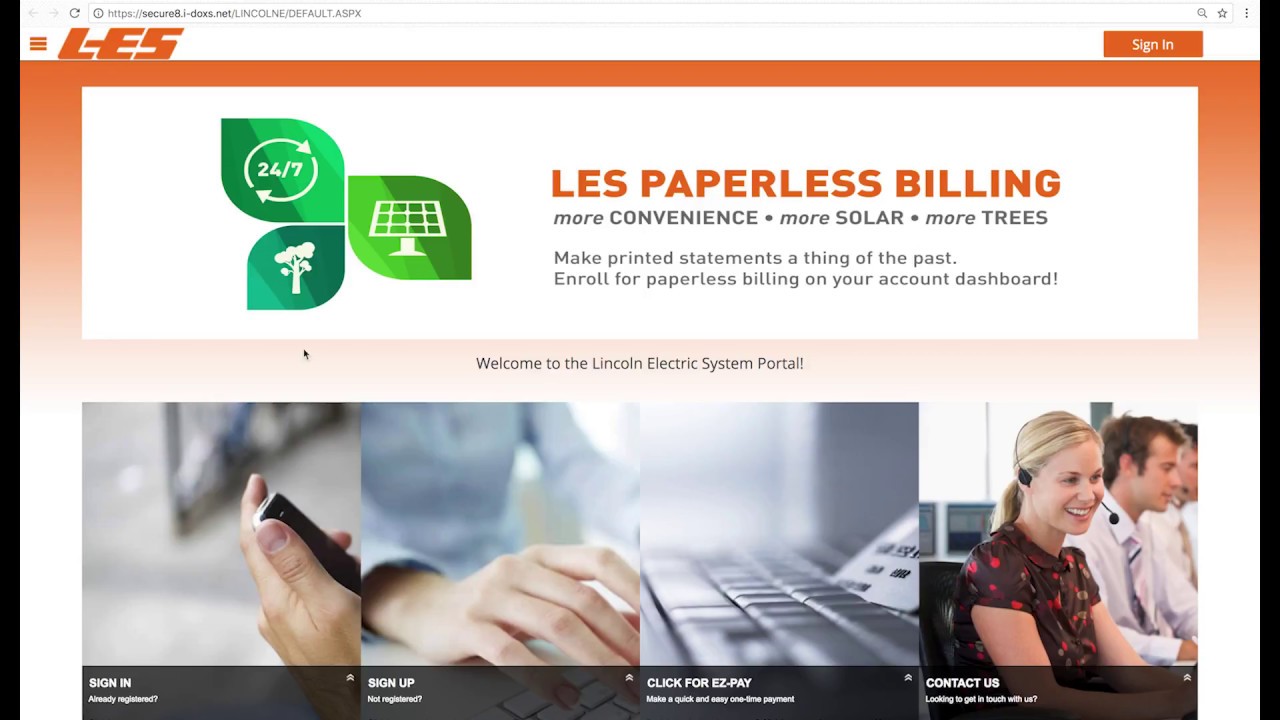 Using the LES online payment portal - YouTube