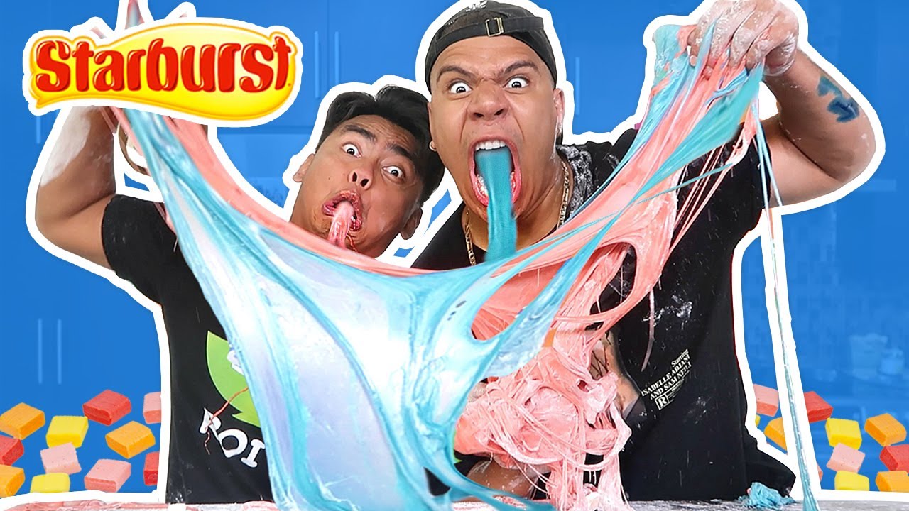 DIY GIANT EDIBLE CANDY SLIME!! GIANT STARBURST SLIME ft. Guava Juice ...