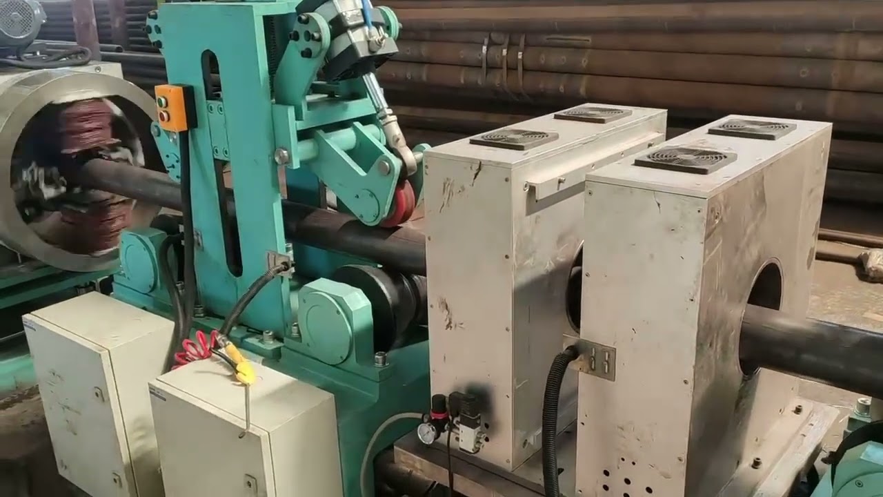 Magnetic flux leakage testing machine for steel pipe - YouTube