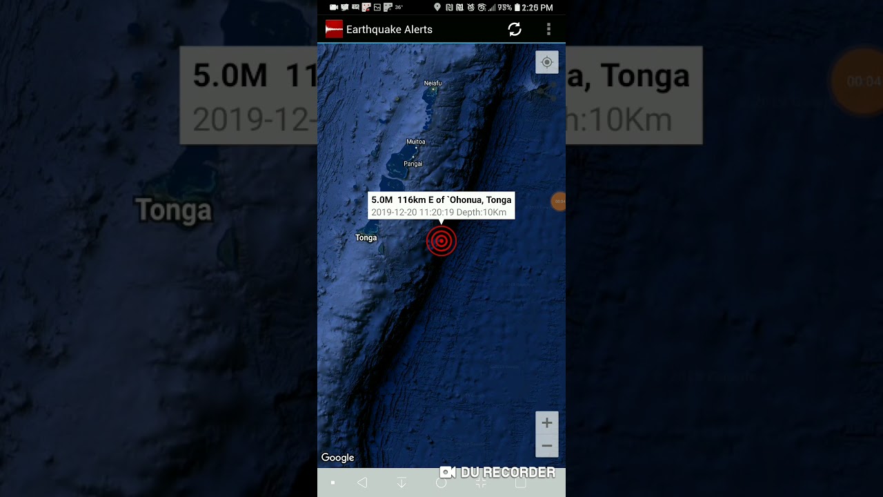 5.0 Earthquake `Ohonua, Tonga 20-12-19 - YouTube