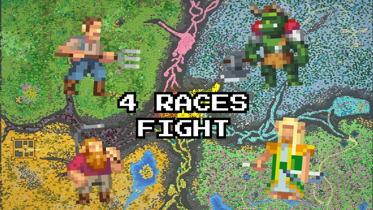 Four Races Fight Over A Magical Realm | WorldBox Timelapse - YouTube
