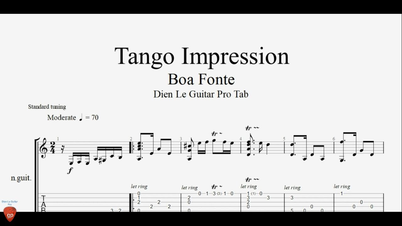 Tango Impression - Guitar Tutorial + TAB - YouTube