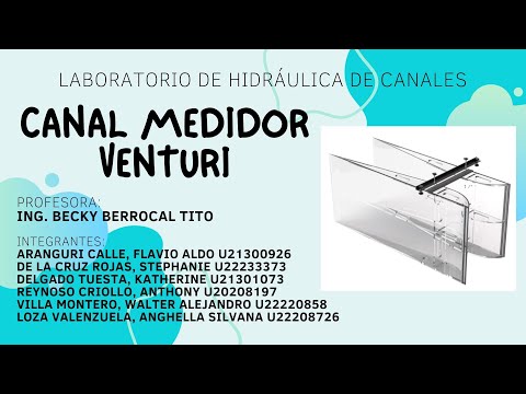 Laboratorio N.03 Ensayo de Venturi/Hidráulica de Canales - UTP