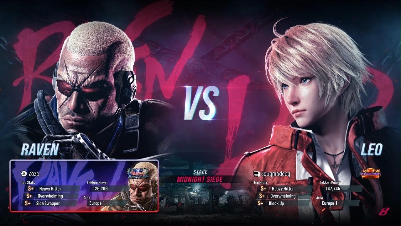 Tekken 8 Raven vs. Leo red rank vs. purple - YouTube