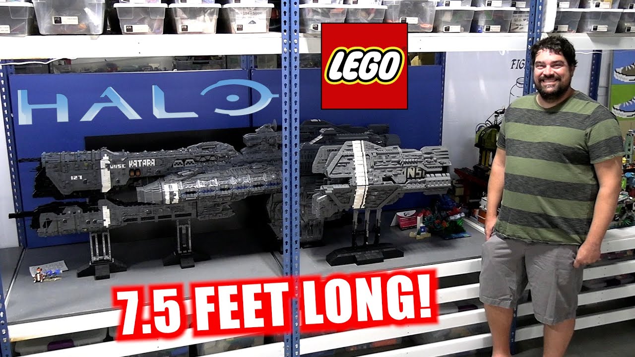 Huge LEGO Halo UNSC Heavy Frigate at Rogue Brick in Fort Worth, Texas ...
