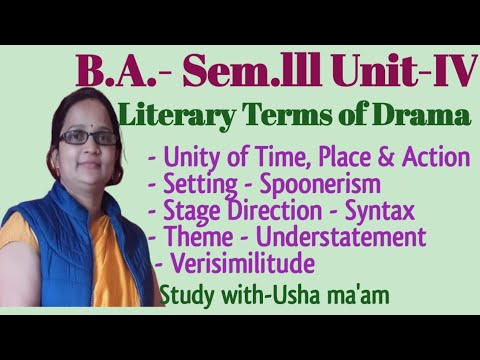 Literary Terms of Drama-ll Unit-IV B.A.3rd Semester - YouTube