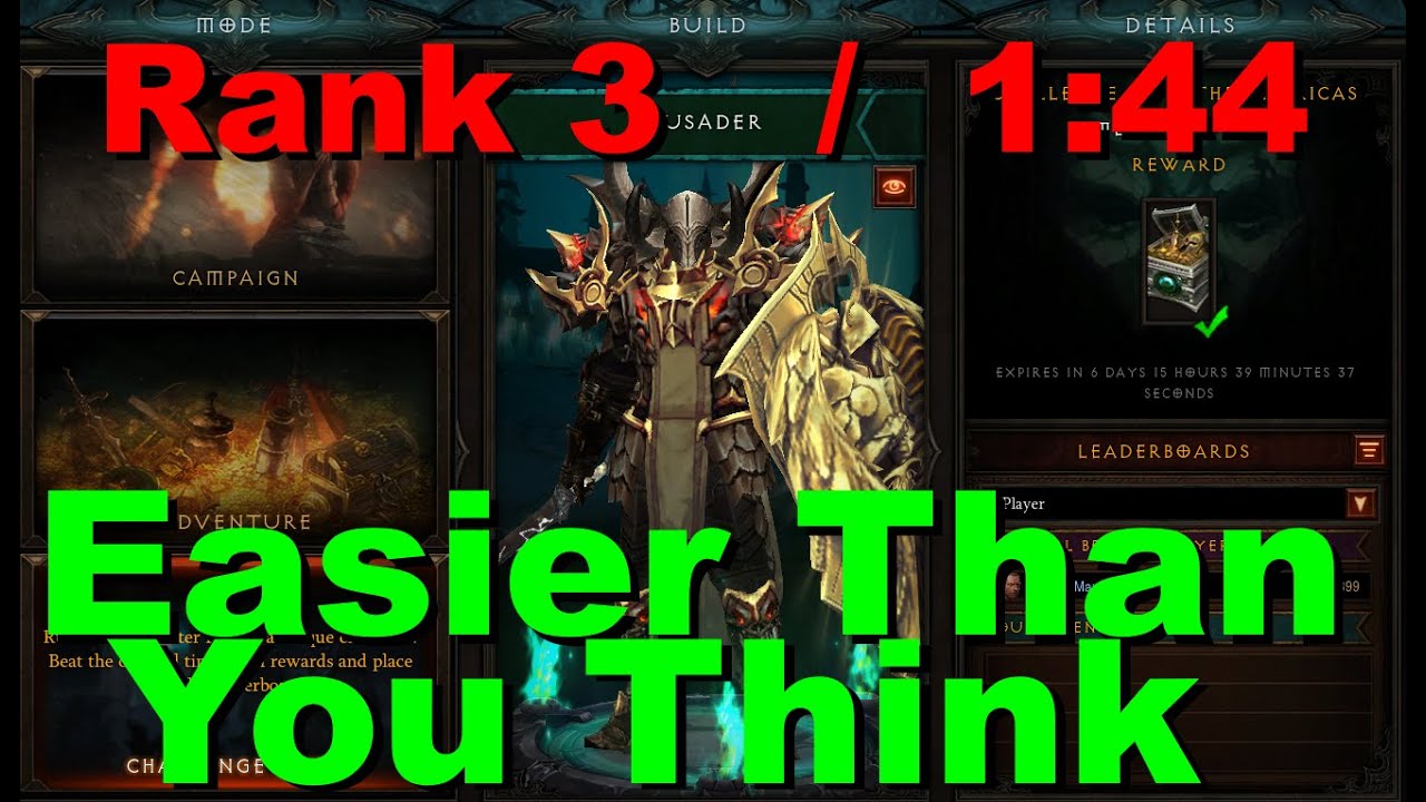 Diablo 3 Challenge Rift 343 NA - Rank 3 - 1:44 [Season 30] EASY ...