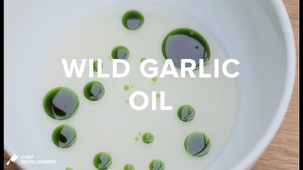 How To Make Vibrant Green Herb Oil | Wild Garlic Oil - YouTube