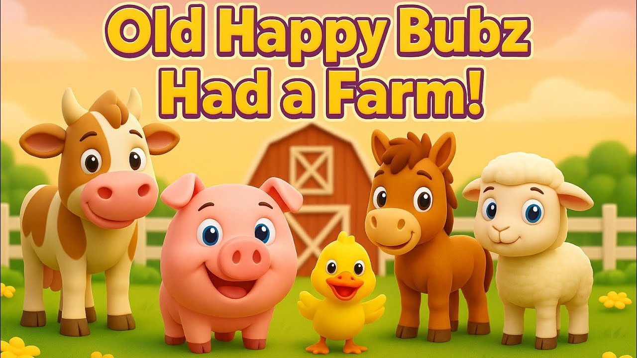 Old Happy Bubz Had a Farm | Fun Farm Song for Kids & Toddlers | Sing ...