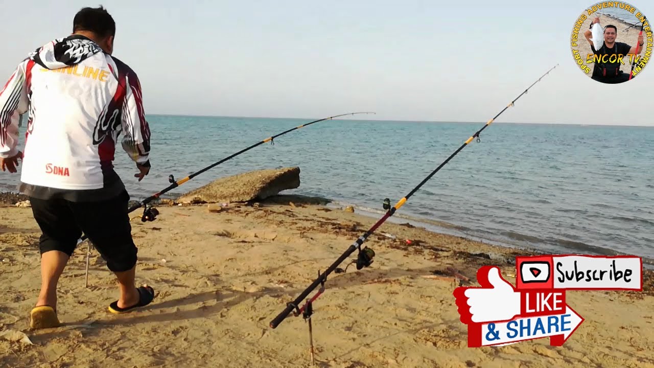 SURF FISHING KHUMRA SOUTH JEDDAH RED SEA - YouTube