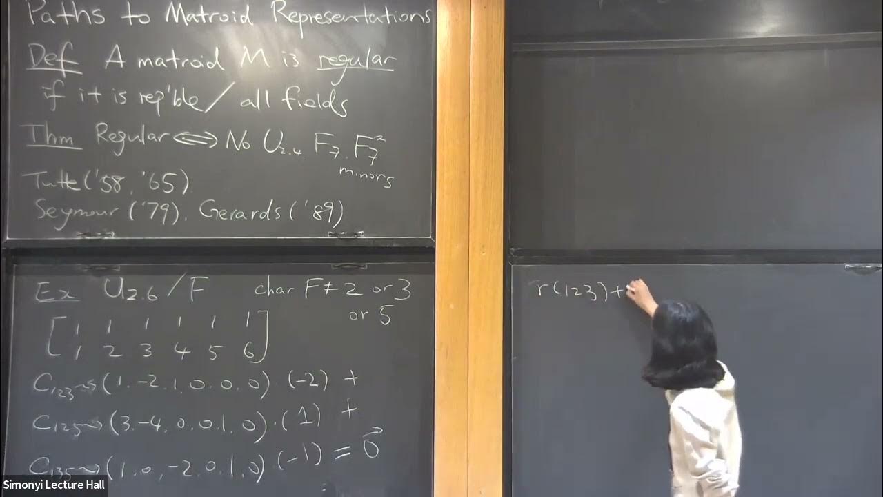 Paths to Matroid Representations - Tong Jin - YouTube