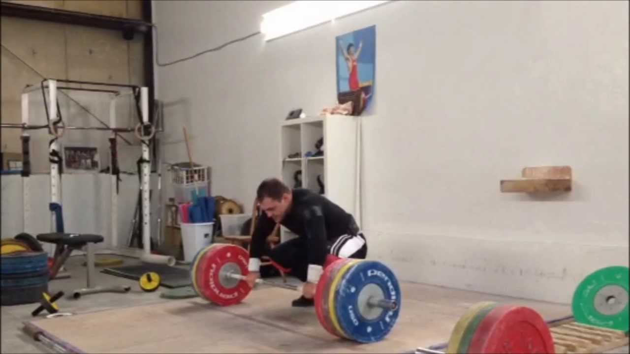 muscle clean (clean w/o hip) + push press - YouTube