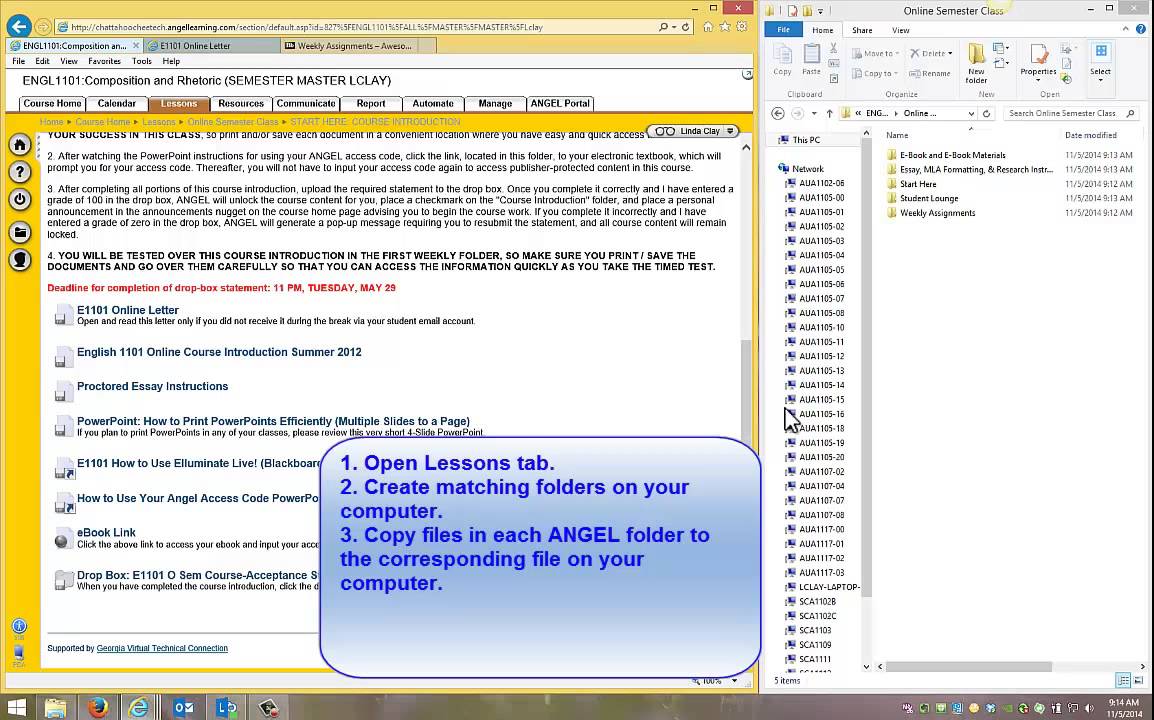 Copying ANGEL Files to Your Computer (for Upload to Blackboard Learn ...