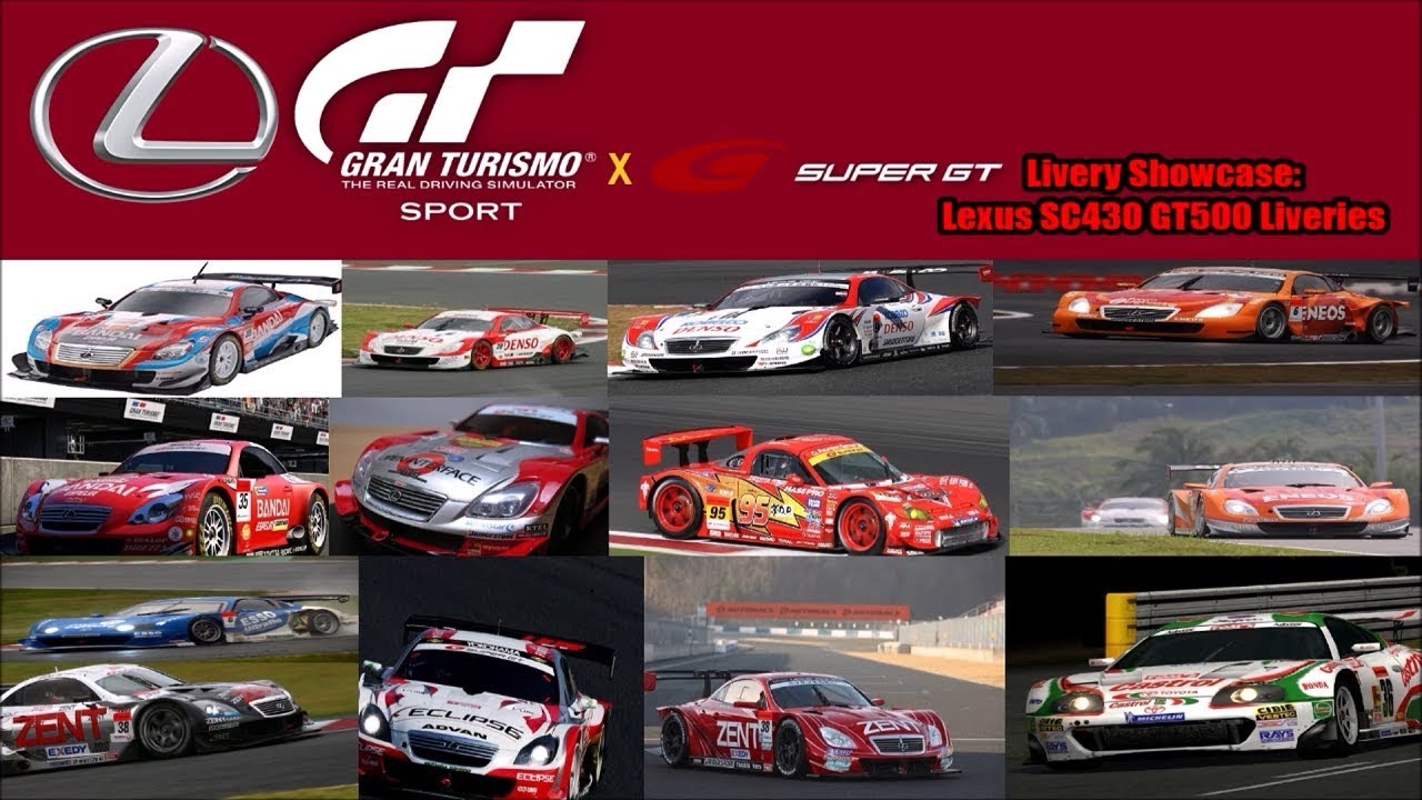 GT Sport - Livery Showcase: Lexus SC430 GT500 Liveries - YouTube