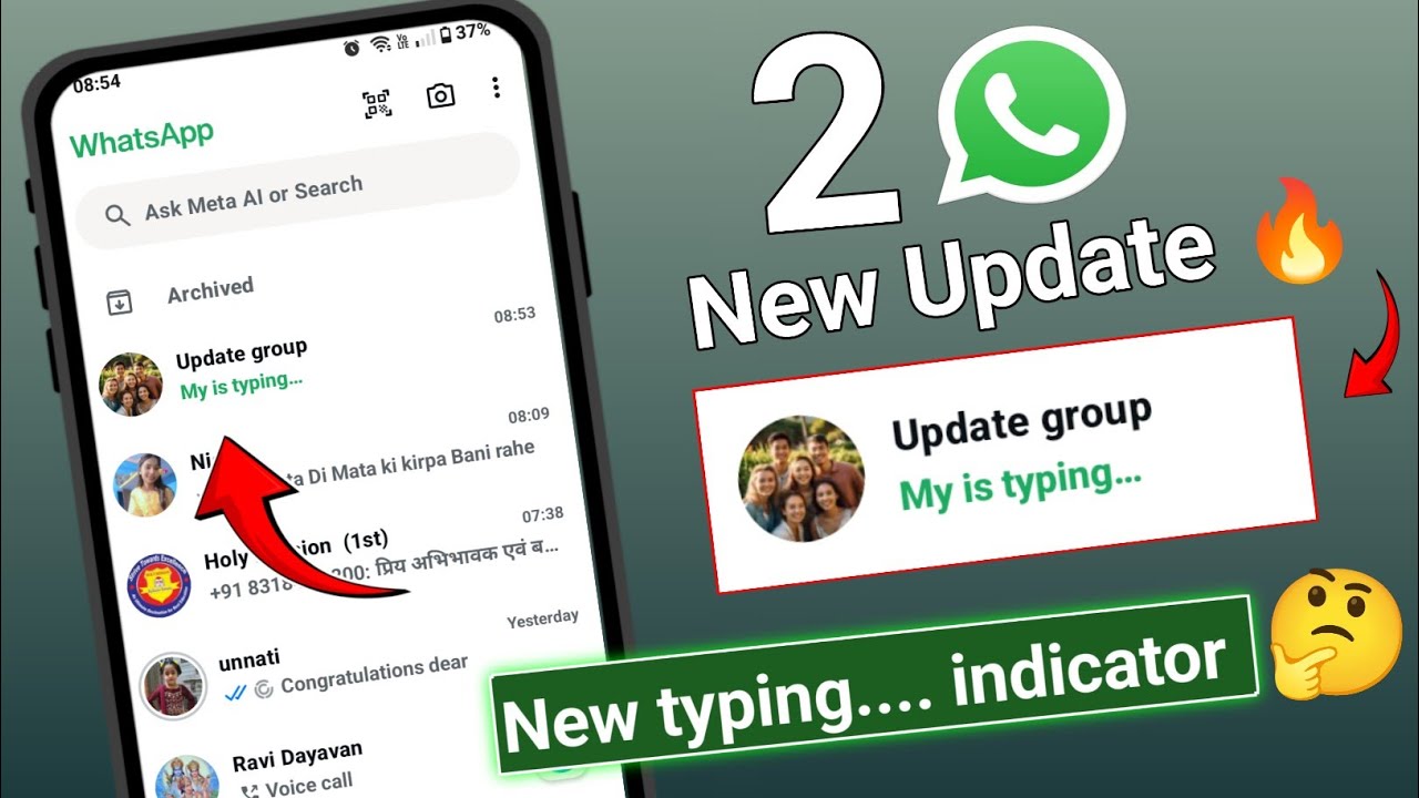 2 Whatsapp New update 2025 | Whatsapp group typing indicator | Whatsapp ...