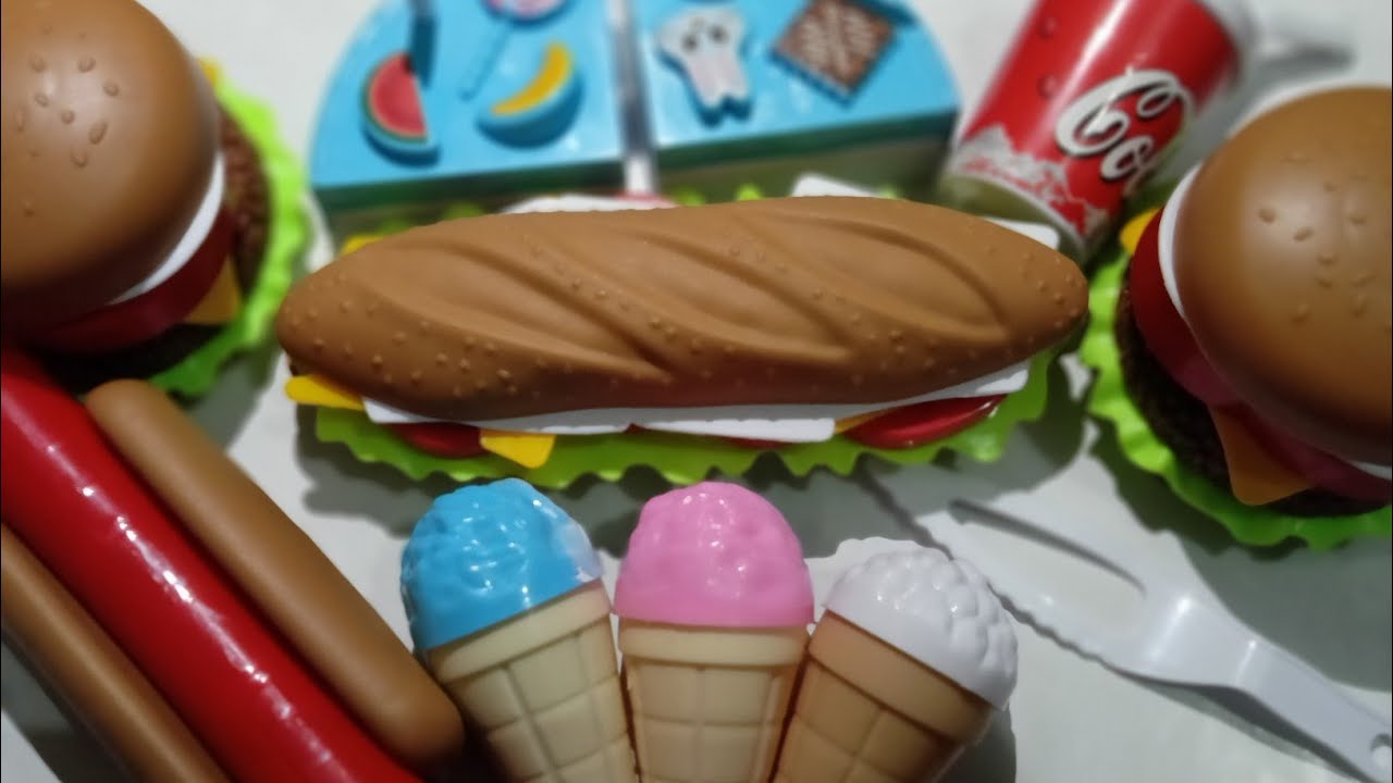 Mainan burger- burgeran-mainan masak masakan - YouTube