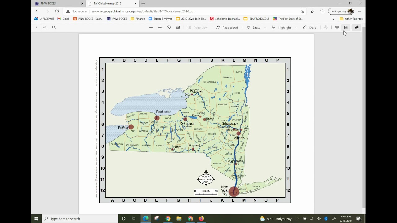 How to Access and Use the NYS Geographic Alliance Clickable Maps - YouTube