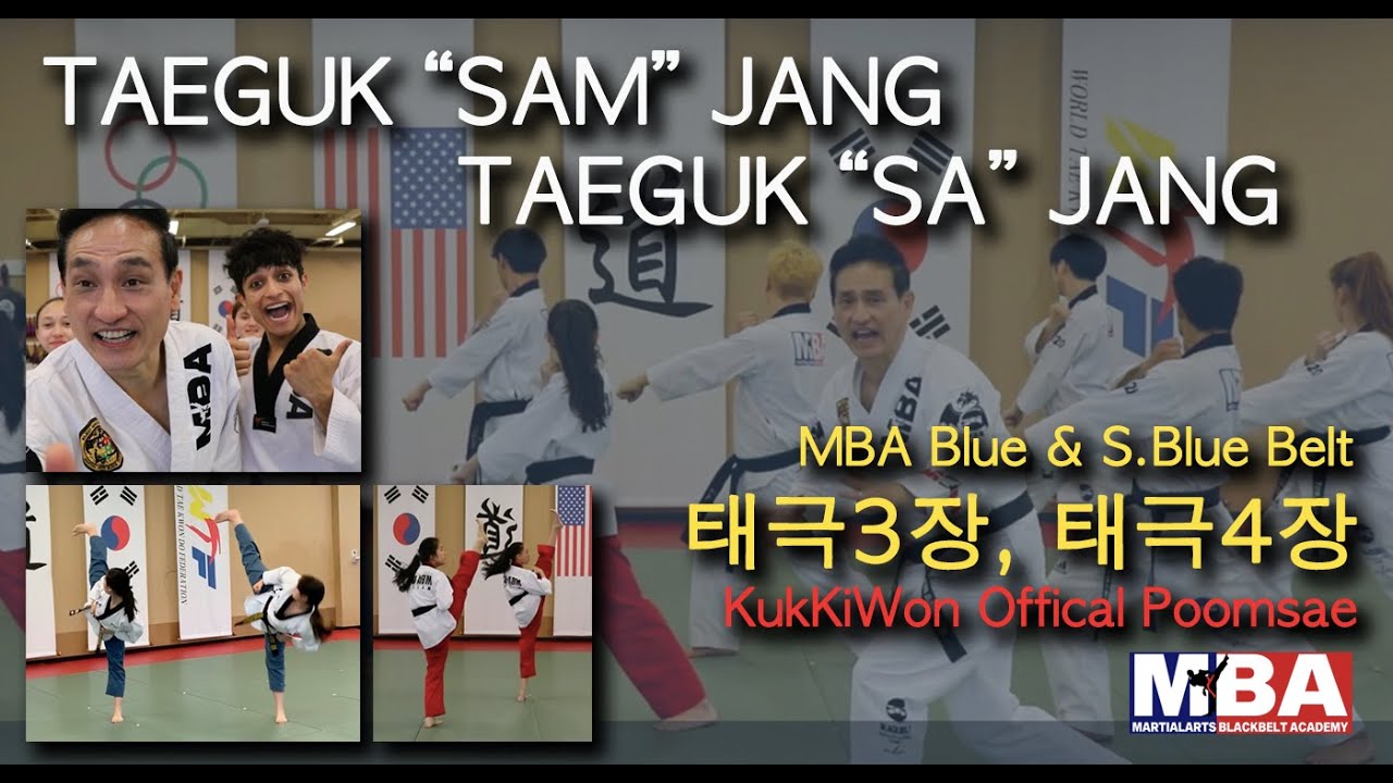 국기원 공식 품새 KUKKIWON Official Poomsae TAEGUK Sam(3) Jang, TAEGUK Sa(4 ...