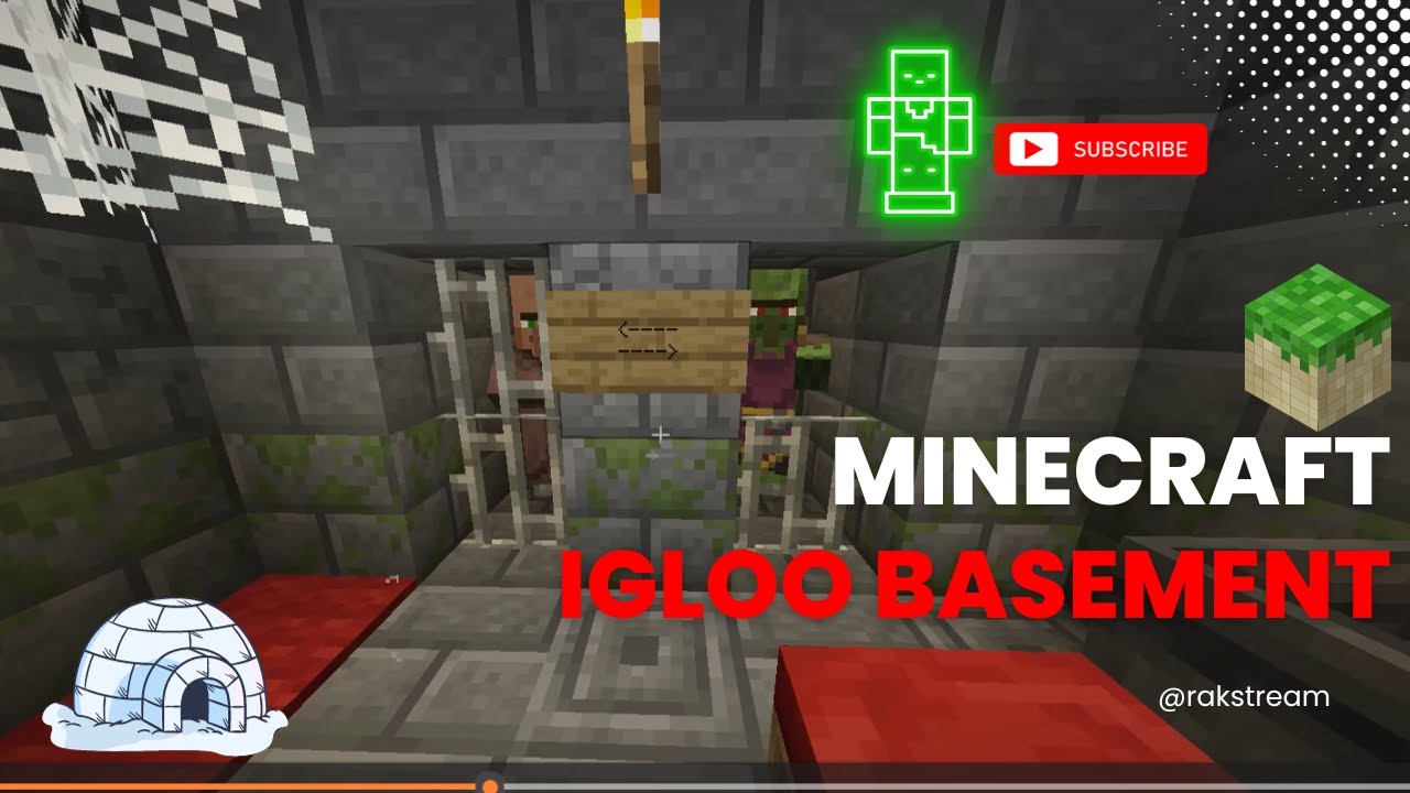 Minecraft Igloo With Basement - YouTube